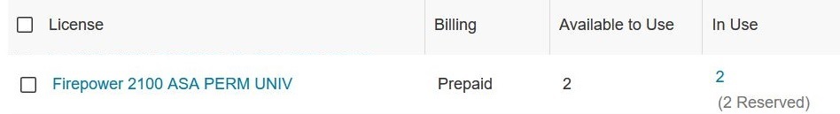 Cisco Firepower ASA license: NETWORK×NETWORK